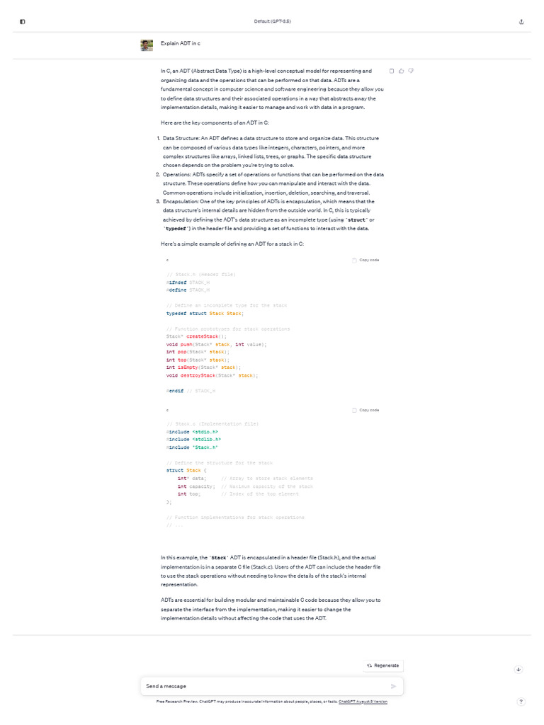 Explain Adt in c | PDF