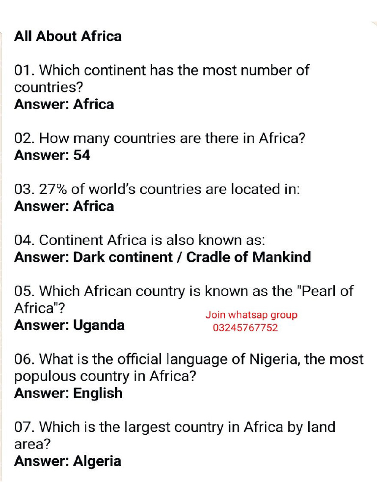 All about Africa ? | PDF