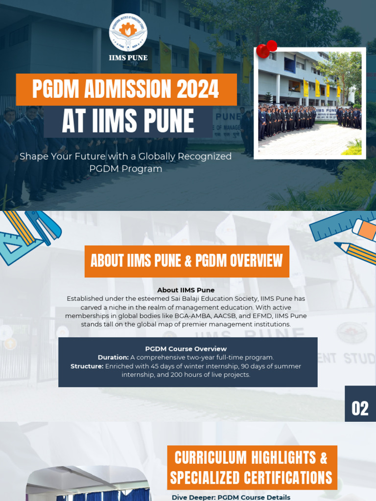 PGDM Admission 2024 at IIMS Pune Course Details, Duration, and More | PDF | Master Of Business ...