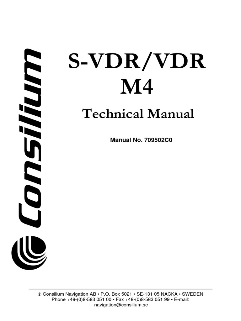 VDR M4 - Technical Manual | PDF | Home & Garden | Computers
