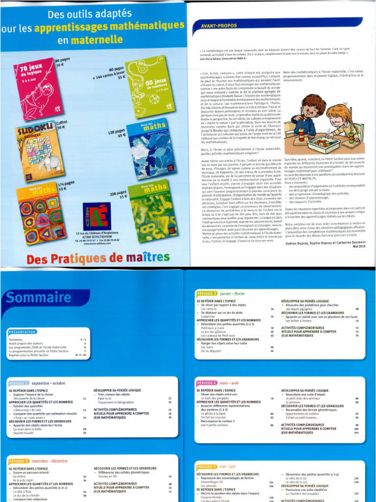 Maths PS 1ère Période | PDF