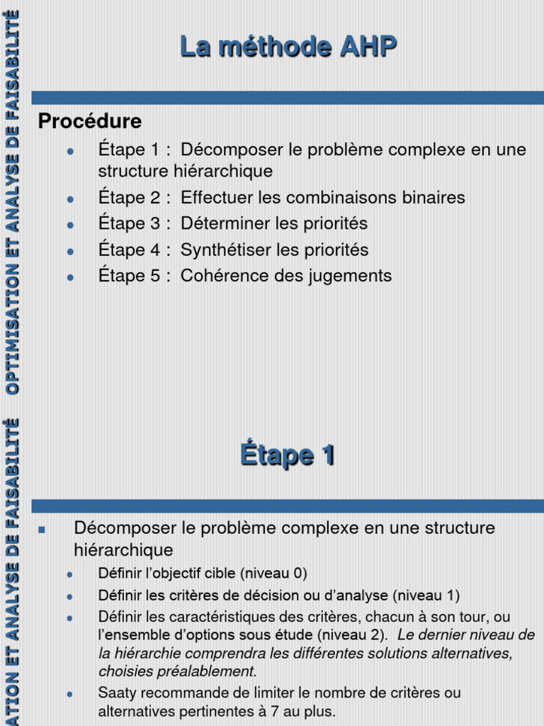 Procédure AHP | PDF