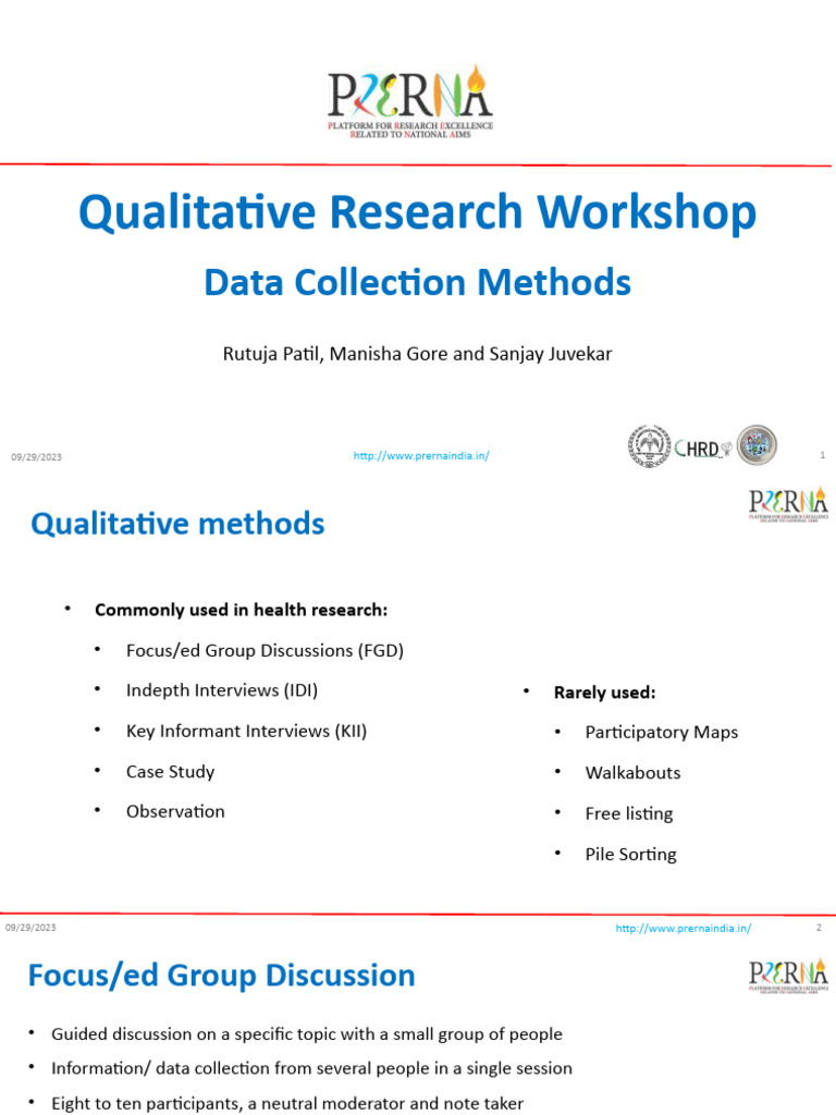 Qualitative Data Collection Methods | PDF