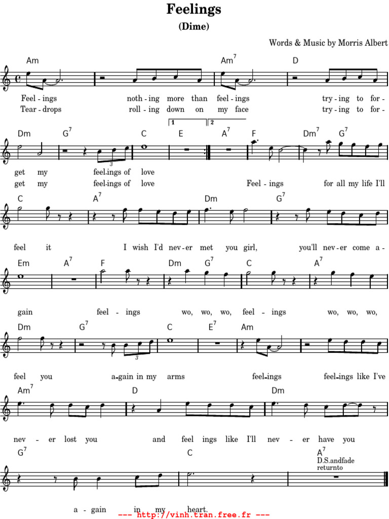 Feelings Song Lyrics Analysis | PDF