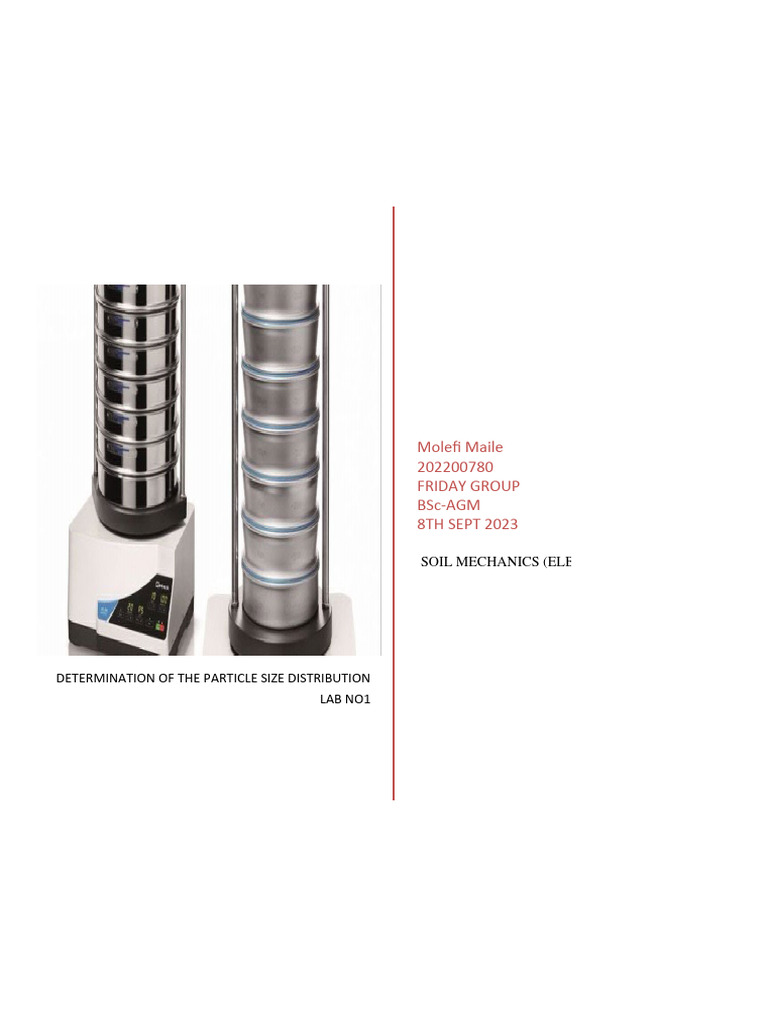 Particle Size Distribution Analysis | PDF