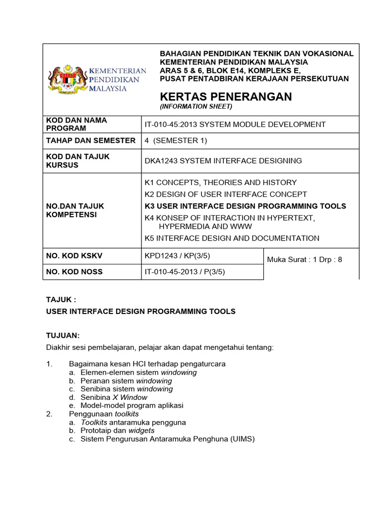 Dka1243 Kertas Penerangan 3 | PDF