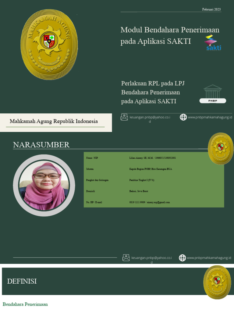 Modul Bendahara Penerimaan Pada Aplikasi SAKTI | PDF