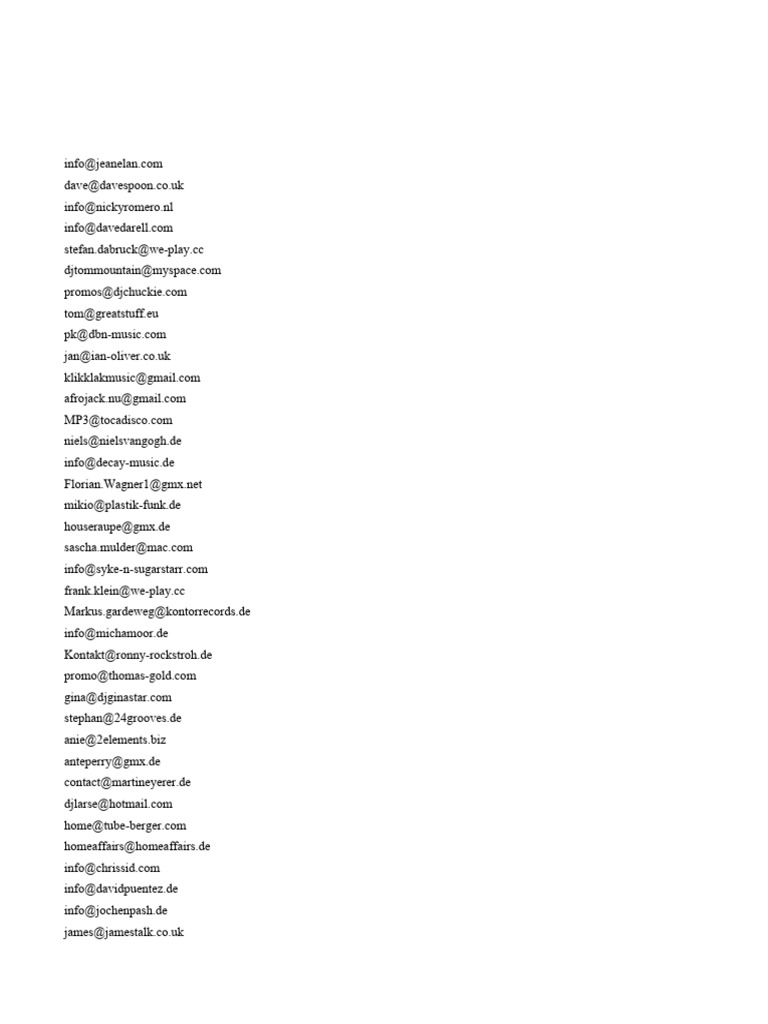 DJ List Email Promo | PDF