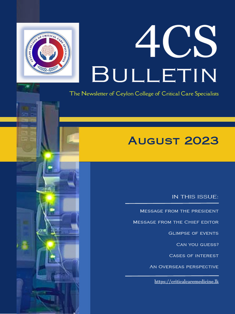 4CS Bulletin - August 2023 - Ceylon College of Critical Care ... 4CS Bulletin - August 2023 - Ceylon College of Critical Care ...