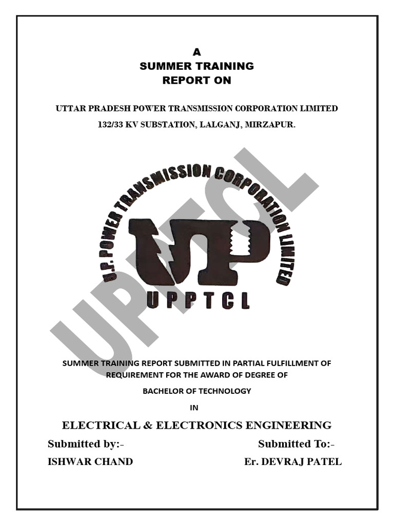 Upptcl Training Report Ishwar | PDF