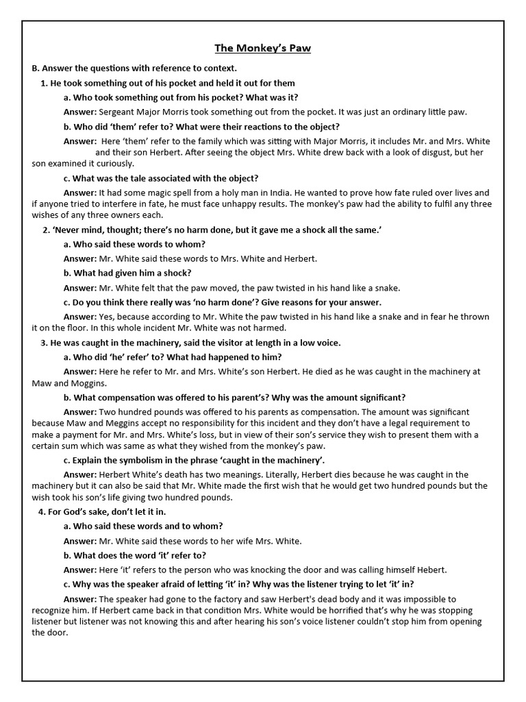 The Monkey's Paw | PDF