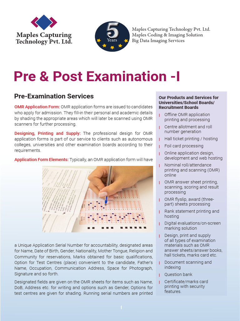 Pre Post Examination Services Solutions | PDF | Computers