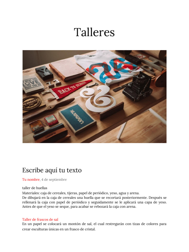 Talleres | PDF