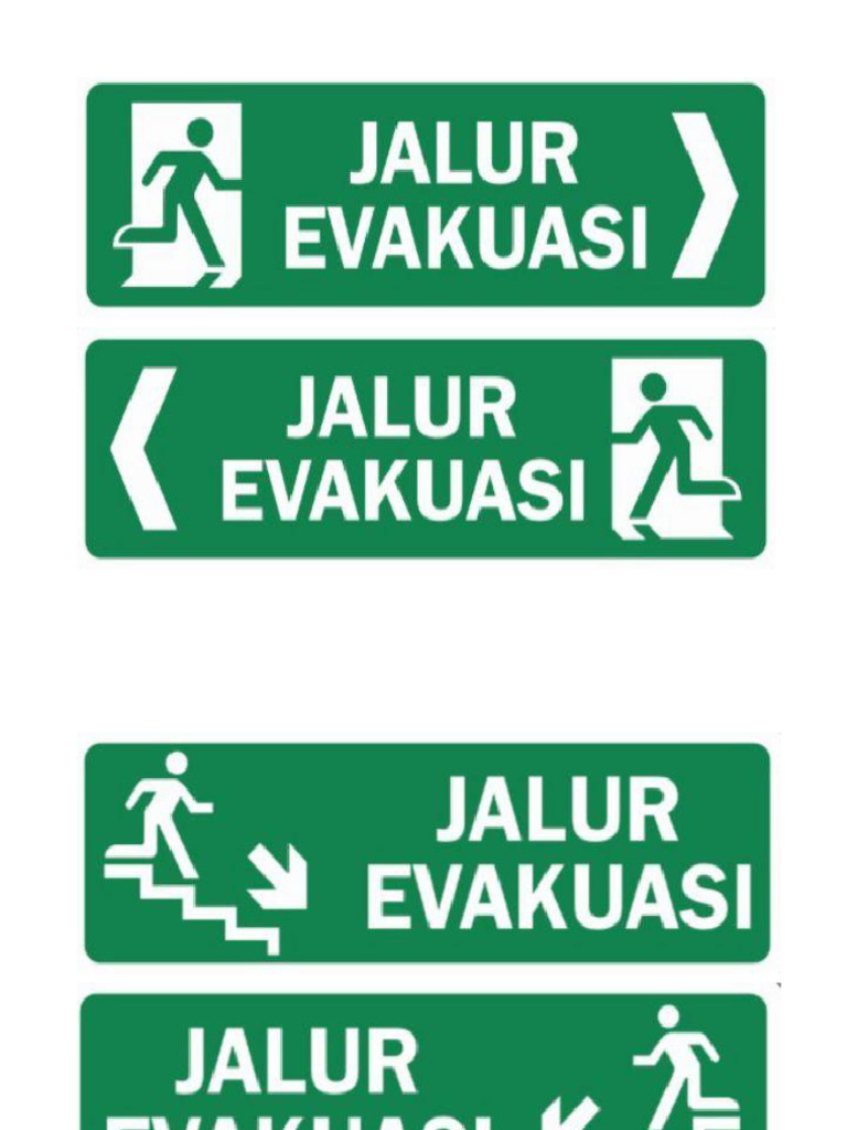 STICKER JALUR EVAKUASI & TITIK KUMPUL (1) | PDF