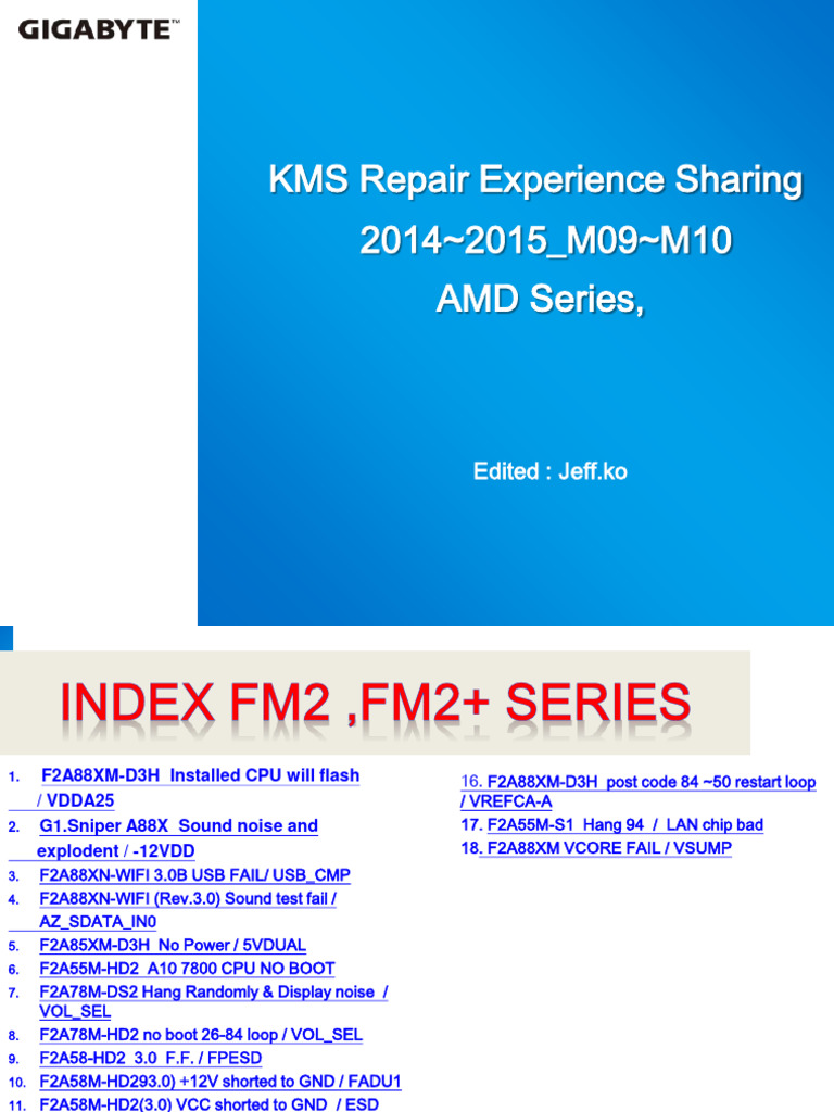 Gigabyte M9-M10 AMD Series Repair Guide | PDF
