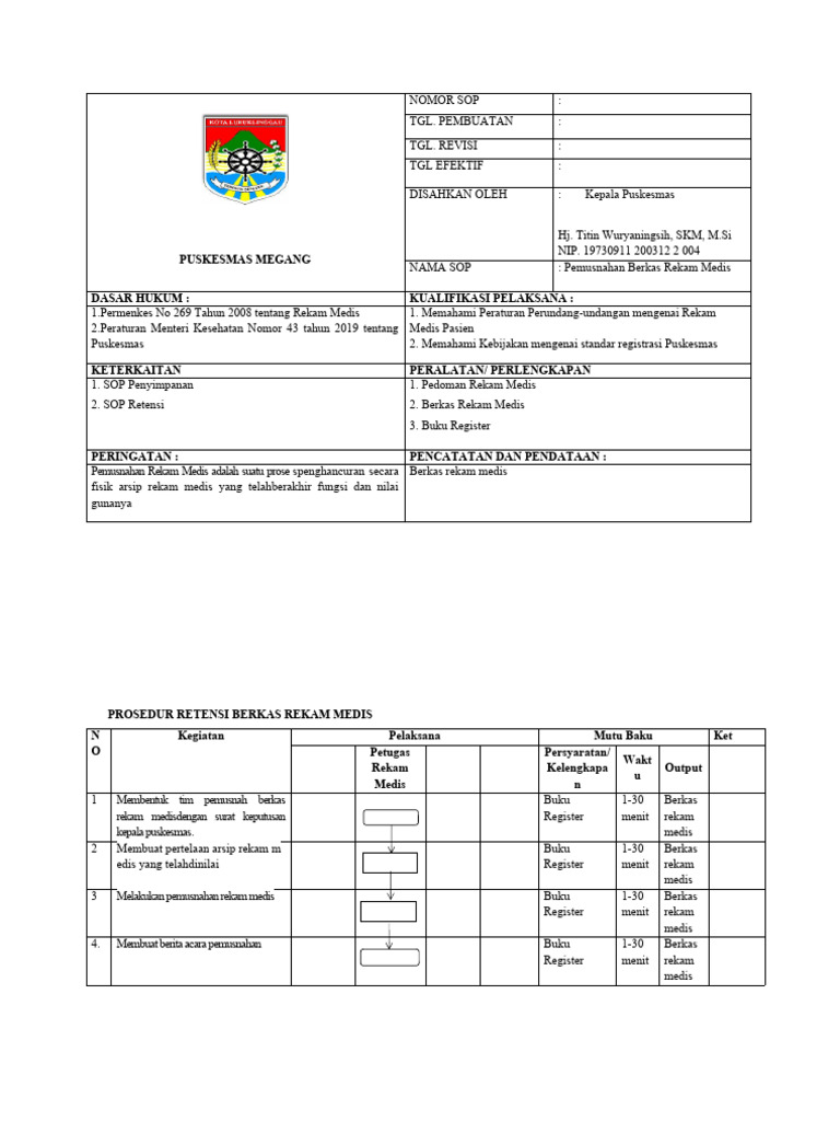 SOP Pemusnahan BRM | PDF