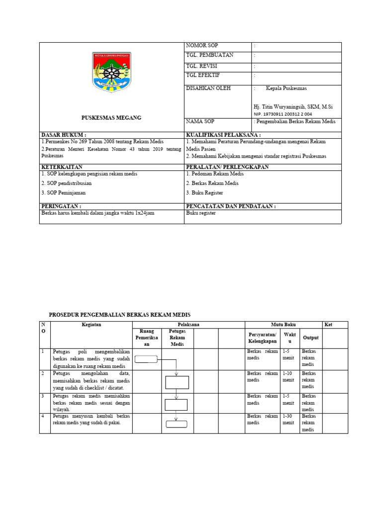 SOP Pengembalian BRM | PDF