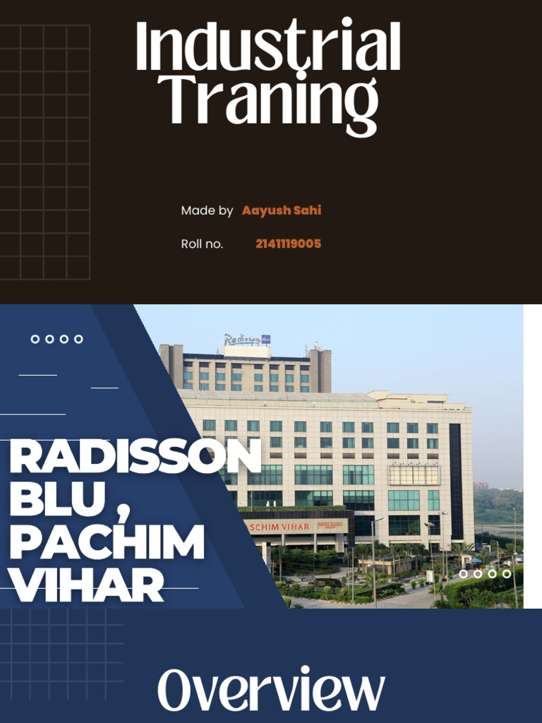 Hotel Management Industrial Training Report | PDF