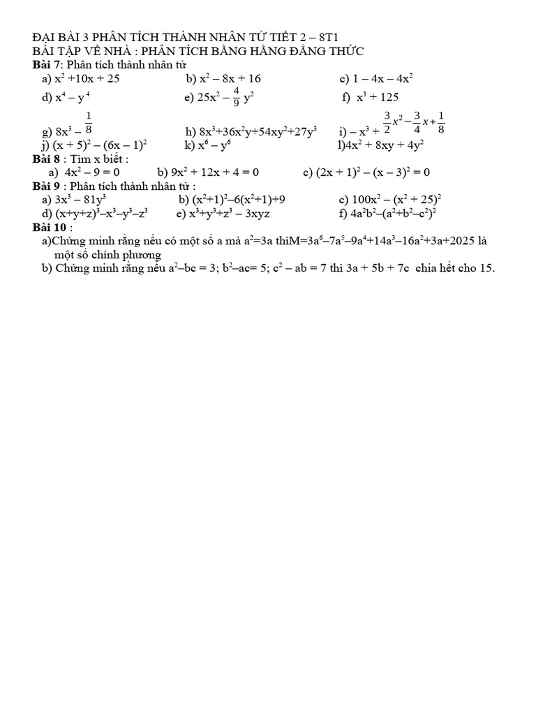 Ä Áº I Btvn BÃ I 3 PhÃ N TÃ Ch Báº°ng Tiáº T 3 8t1 Pdf