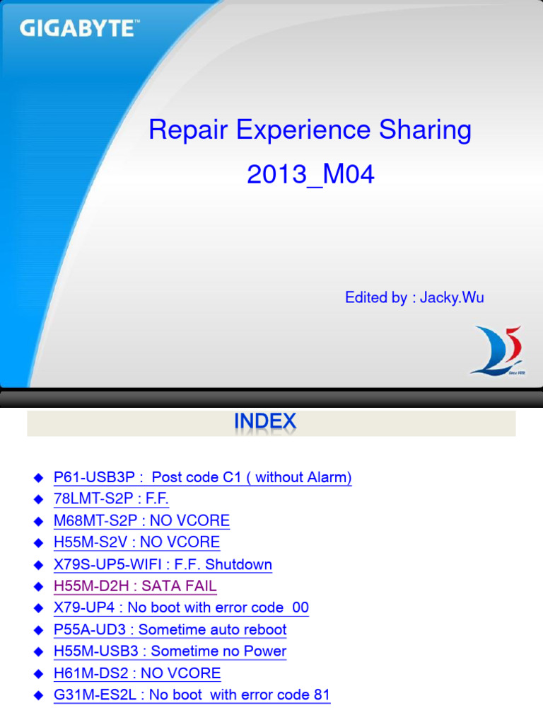 Gigabyte M4 Repair Experience | PDF | Electromagnetism | Digital ...