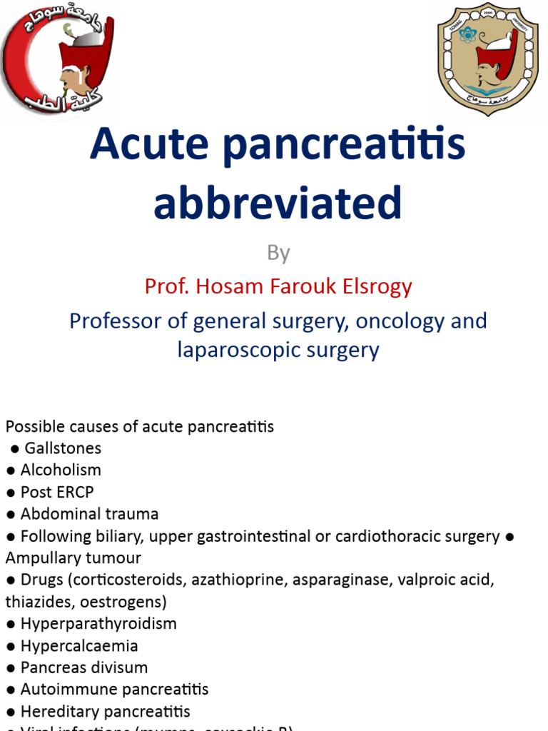 Acute Pancreatitis Abbreviated | PDF