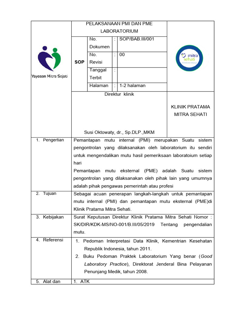 3.1.7.7 Sop Pelaksaanaan Pmi DN Pme | PDF | Teknologi & Rekayasa