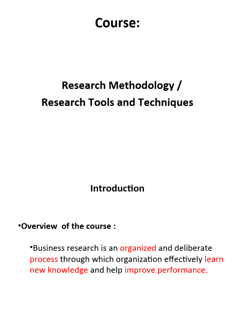Lecture 01 Introduction | PDF | Methodology | Statistics