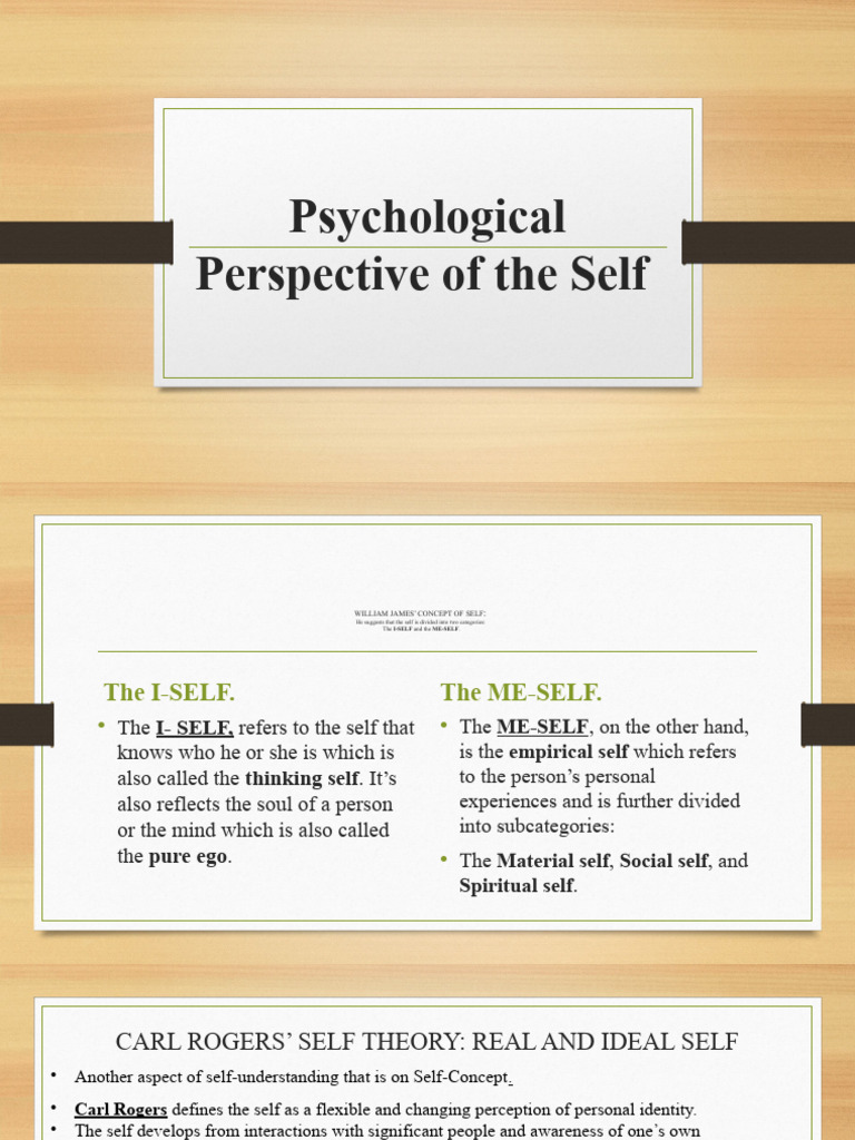 Psychological Perspective of The Self | PDF