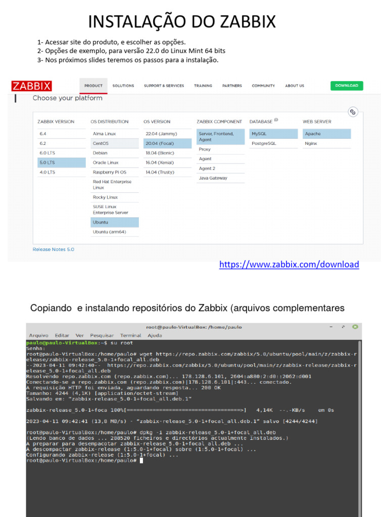Instalação Zabbix - 11042023 | PDF
