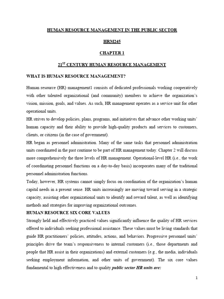 Public Sector HR Management Overview | PDF | Career & Growth