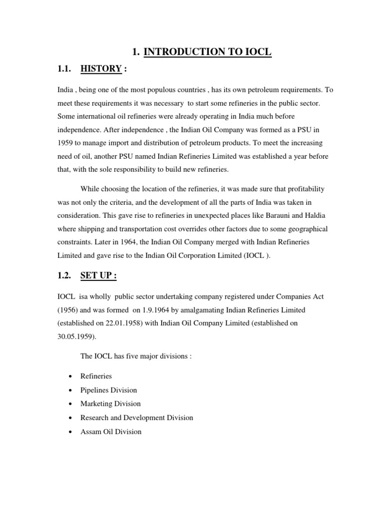 Overview of Indian Oil Corporation | PDF | Flow Measurement | Thermocouple