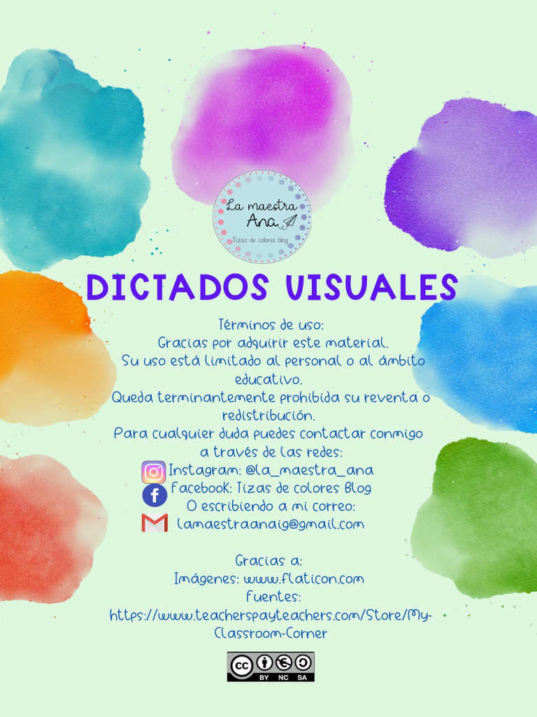 Dictados Visuales Sílabas Directas e Inversas | PDF