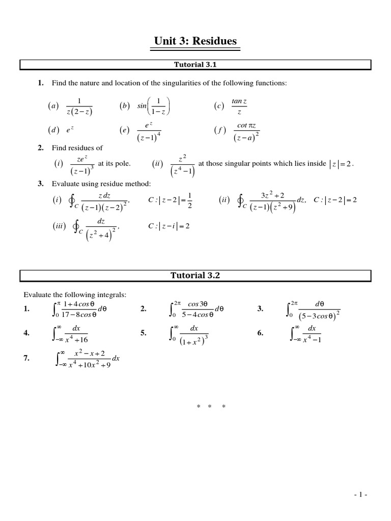 Unit 3 Tutorial | PDF
