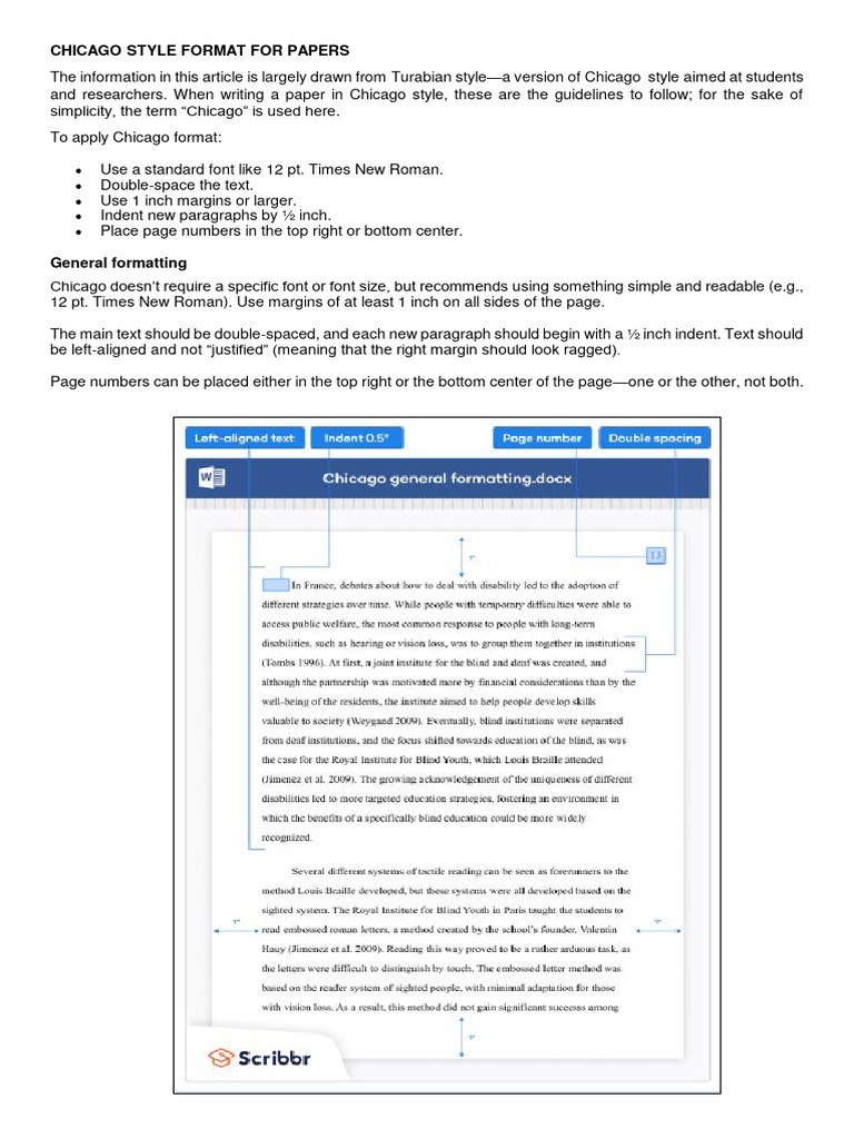 Chicago Style Format Guide | PDF