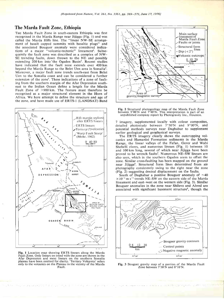 The Marda Fault Zone Ethiopia | PDF