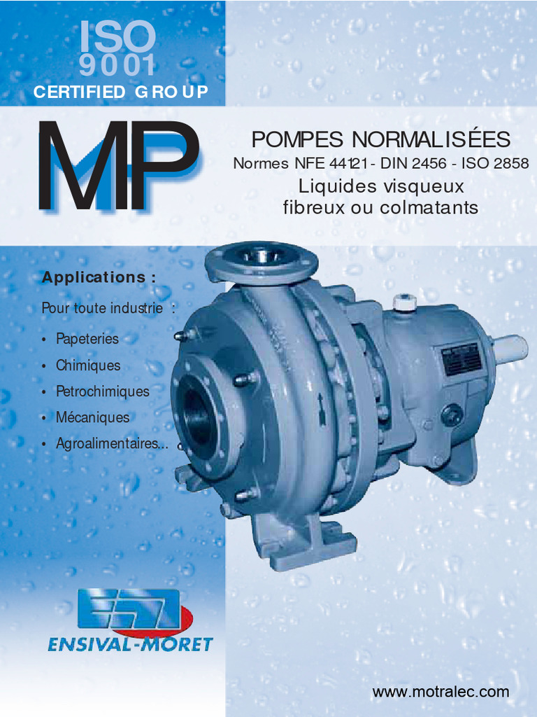 CATALOGUE POMPE MP Ensival - Moret - MP | PDF
