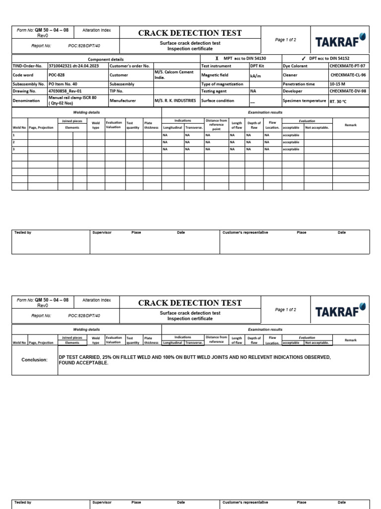 DPT Report Item No. 40 | PDF