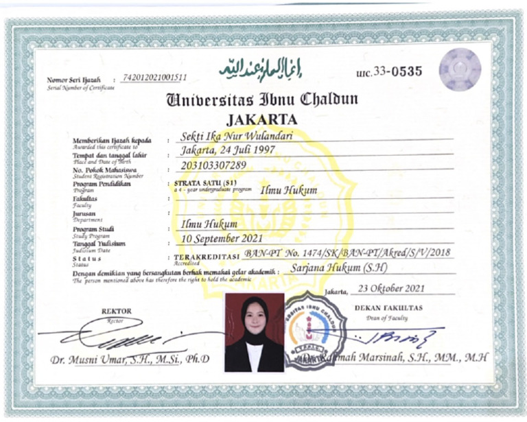 Ijazah S1 Compressed | PDF