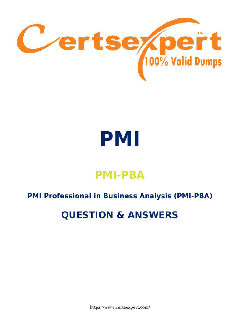 PMI PBA CertsExpert PDF | PDF