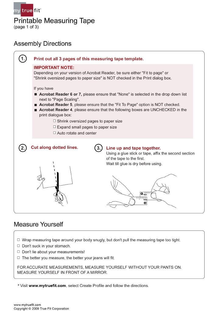 Printable Measuring Tape 5 | PDF