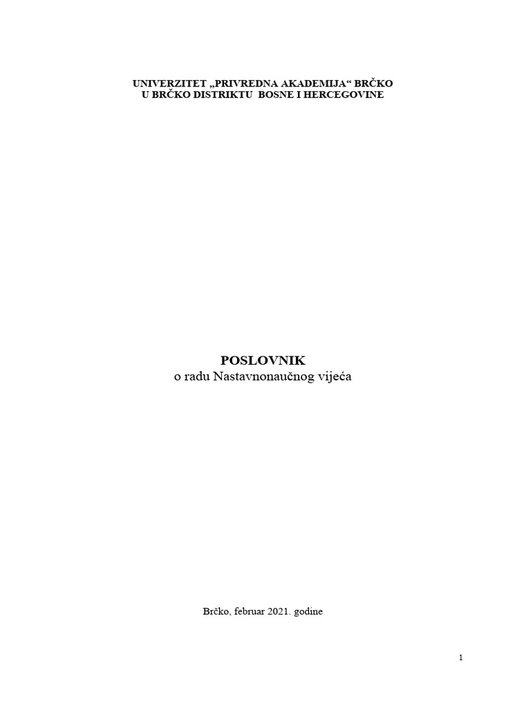 Poslovnik o radu Vijeća_brcko | PDF