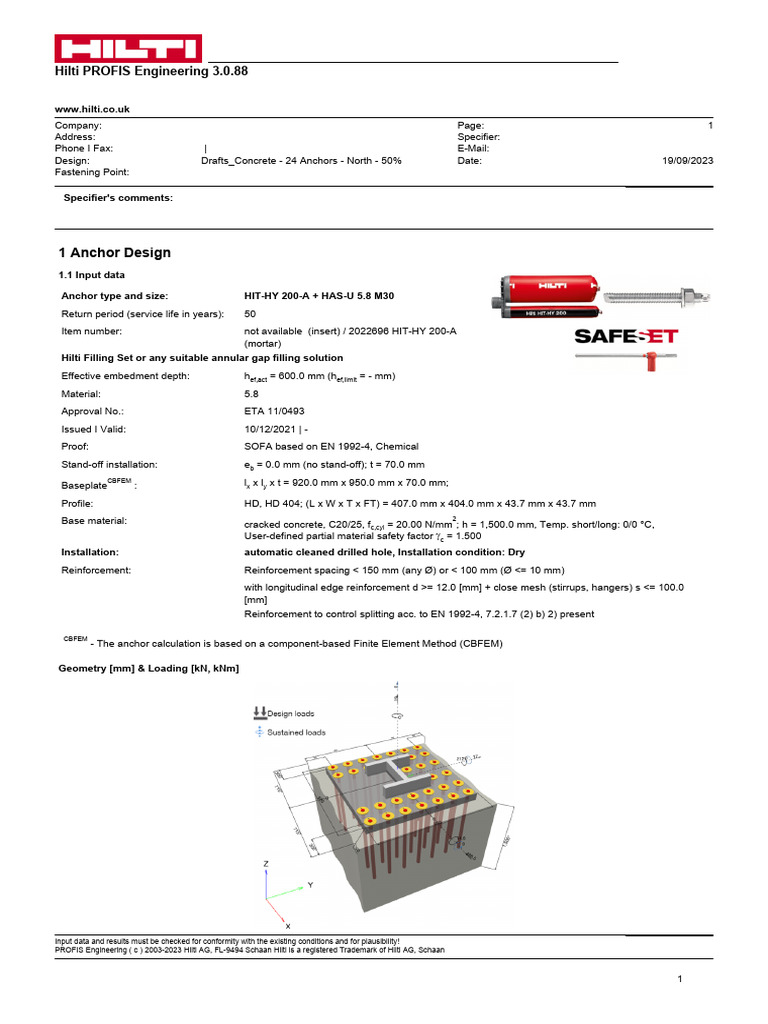 Drafts - Drafts - Concrete - 24 Anchors - North - c20-25 | PDF