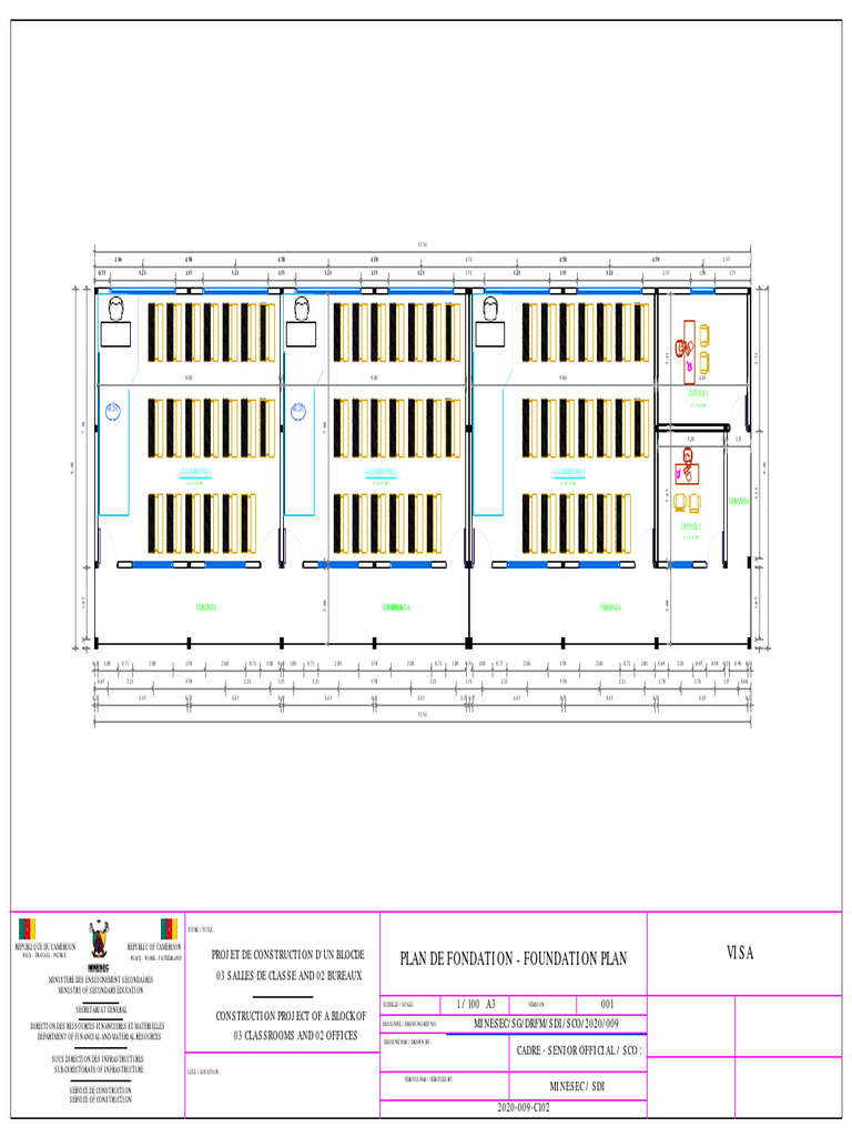 Plan de Distribution 03 Salles de Classe | PDF
