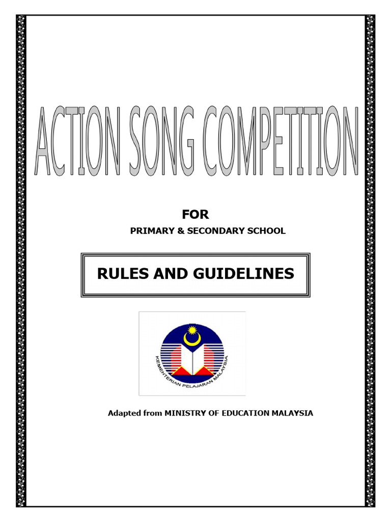 Action Song Competition Guidelines | PDF | Human Communication