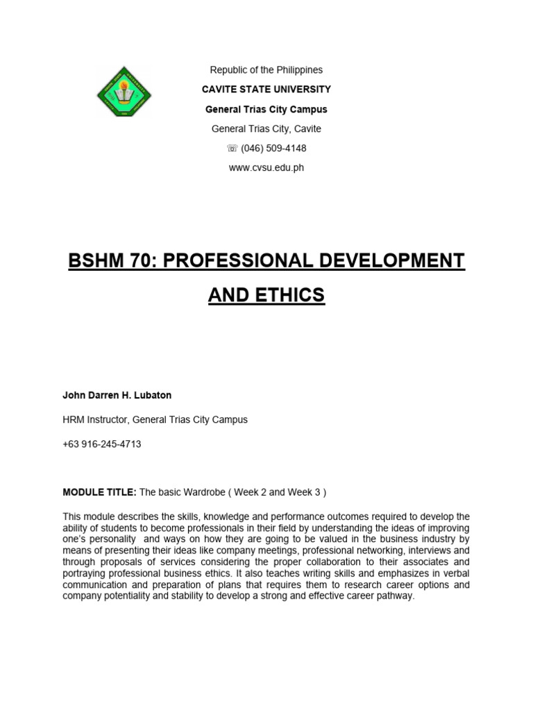 Module 2 Basic Wardrobe | PDF