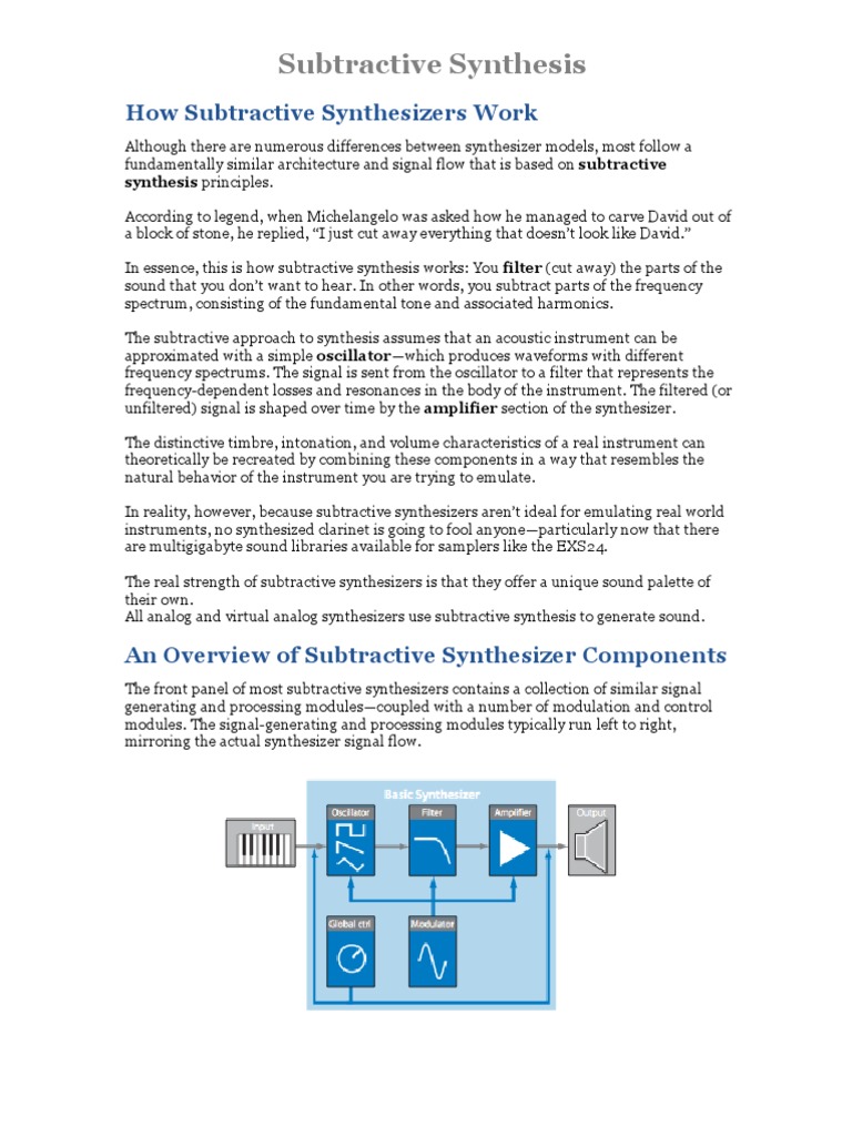 Subtractive Synthesis | PDF