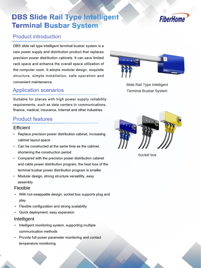 Fiberhome Busbar Datasheet | PDF | Electrical Connector | Electric ...