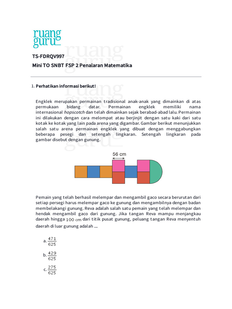 Mini TO SNBT FSP 2 Penalaran Matematika | PDF