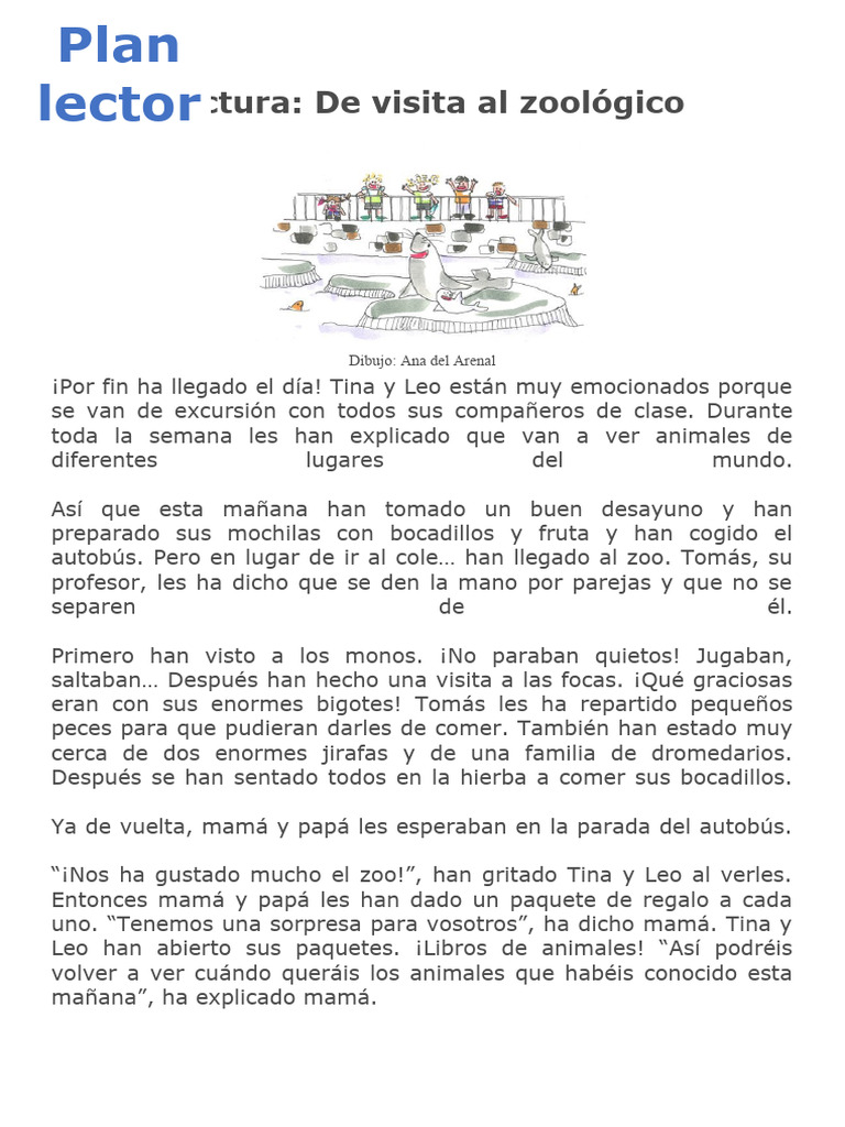 Excursión al Zoo con Tina y Leo | PDF | Arte | Poesía