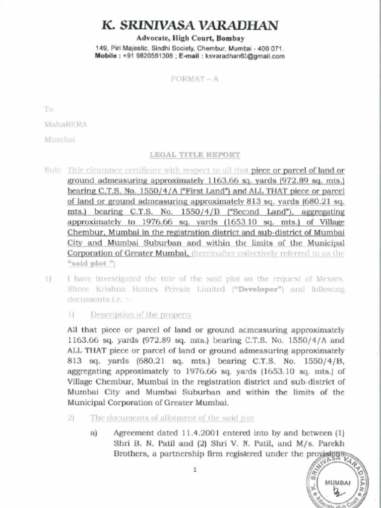 3671 Title Report | PDF